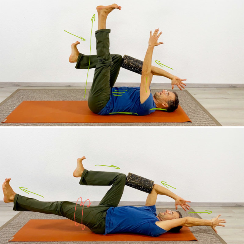 Faszien Yoga mit der Rolle - 4 geniale Übungen mit der Blackroll